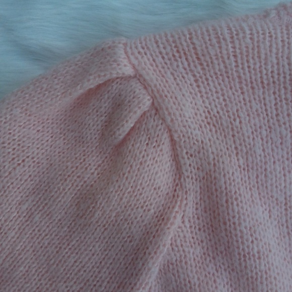 Vintage | Sweaters | Vintage Shenanigans Pink Sweater With Pearls ...
